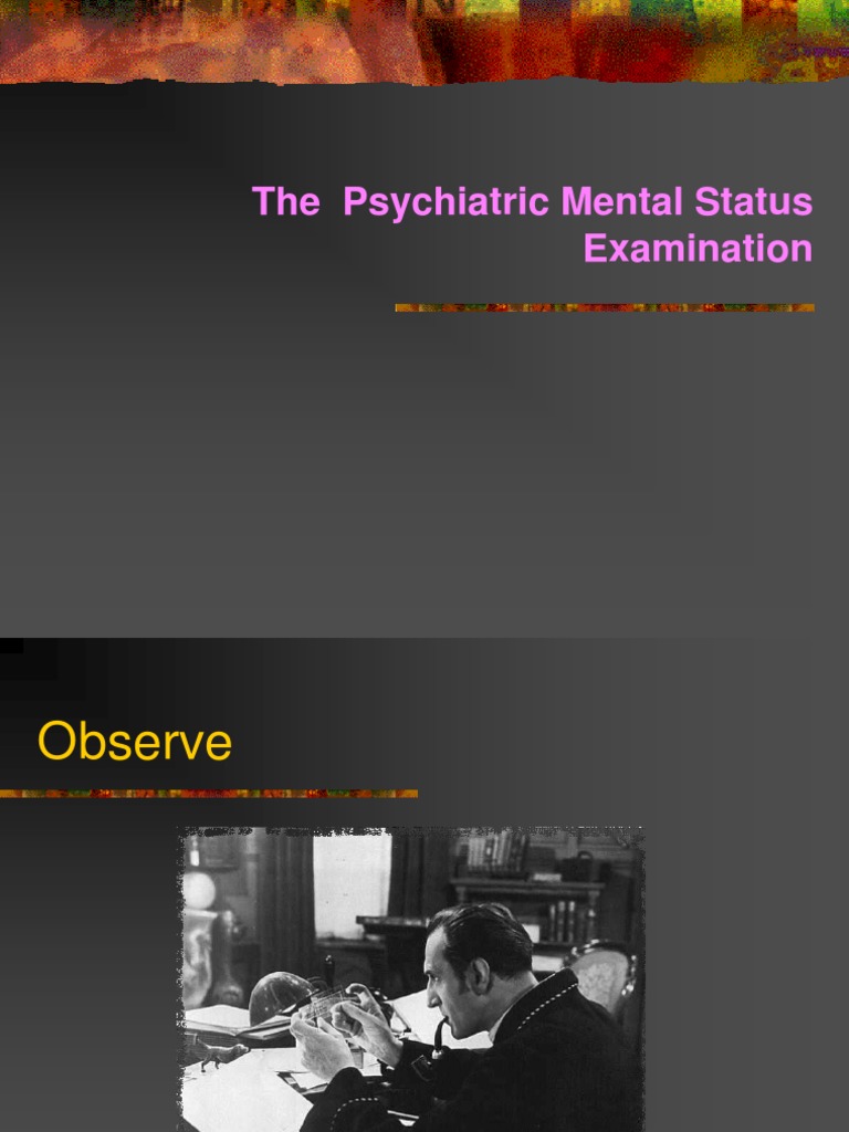 Mental Status Examination.ppt | Neuropsychological Assessment ...