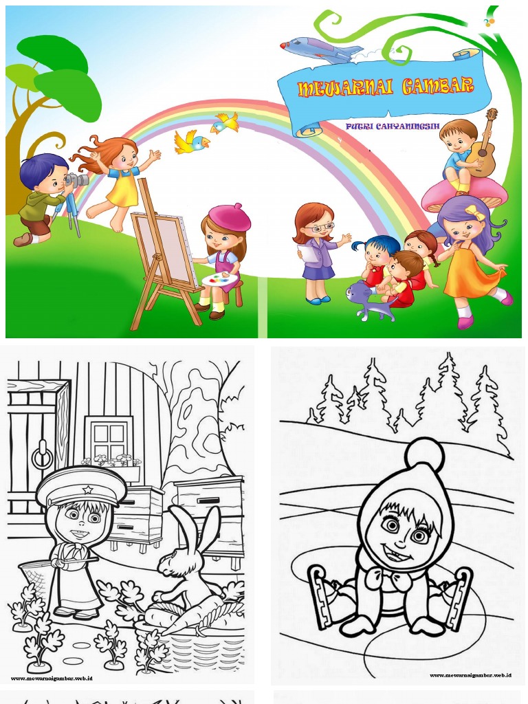 MEWARNAI Masha and The Bear | PDF