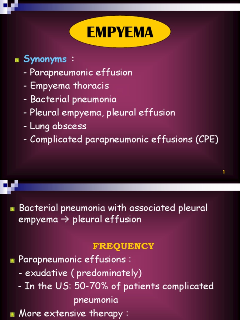 Empyema | PDF | Pneumonia | Respiratory System