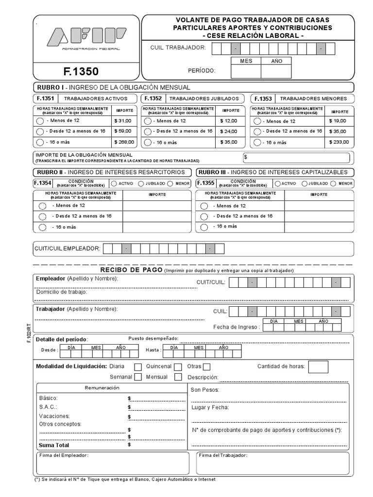 F1350 | PDF | Empleo | Labor