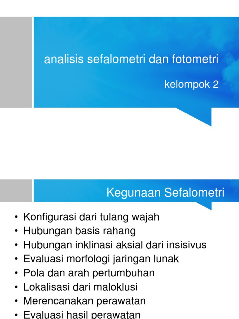 Analisis Sefalometri Dan Fotometri | PDF