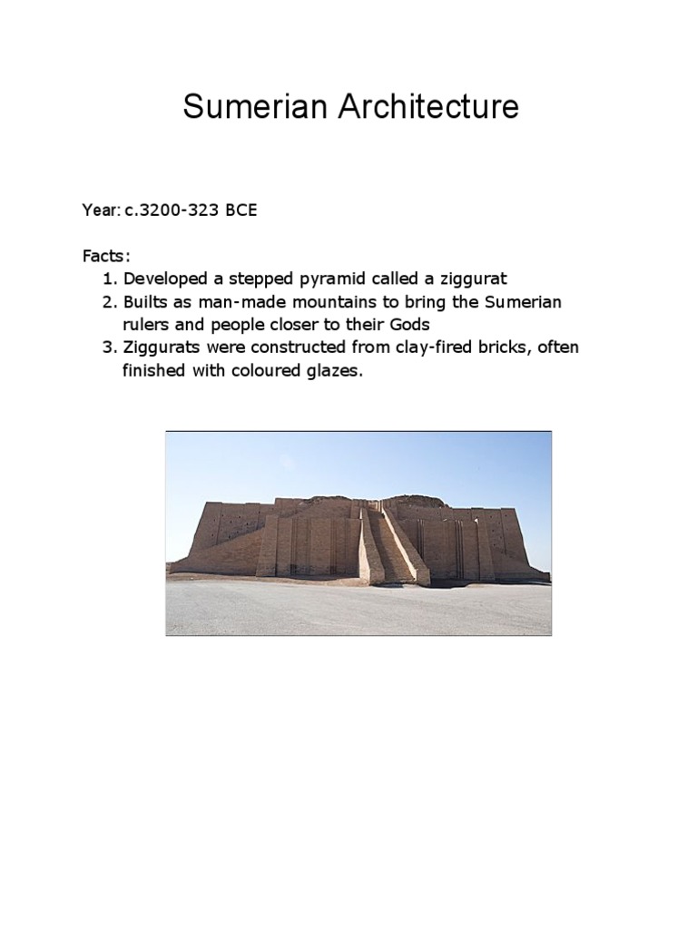 Sumerian Ziggurats Explained | PDF