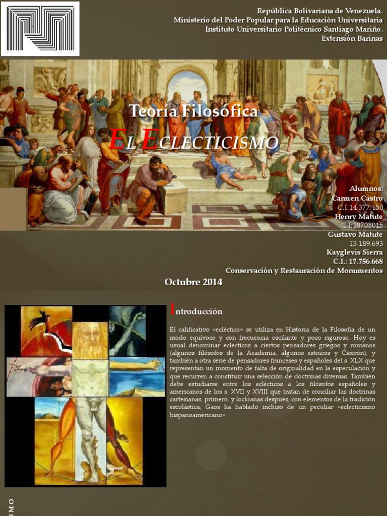 Eclecticismo: Filosofía y Arquitectura | PDF | Epistemología | Science