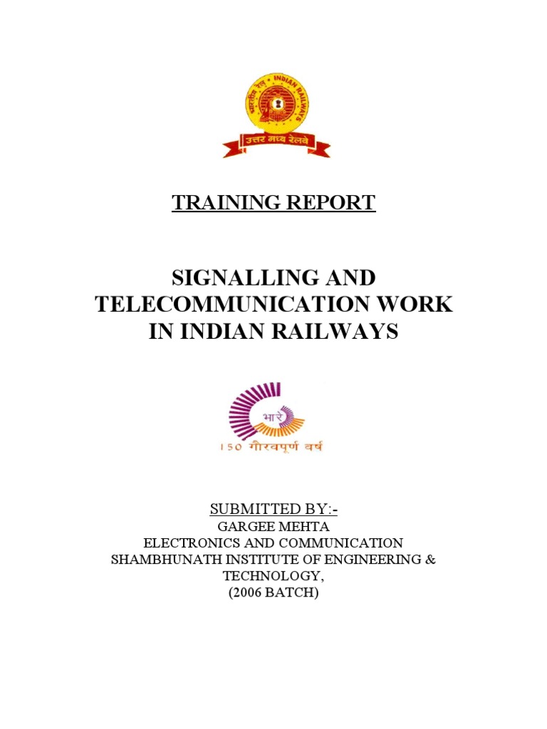Indian Railway Training For B.Tech (UPTU/GBTU/MTU/RGPV) | PDF ...