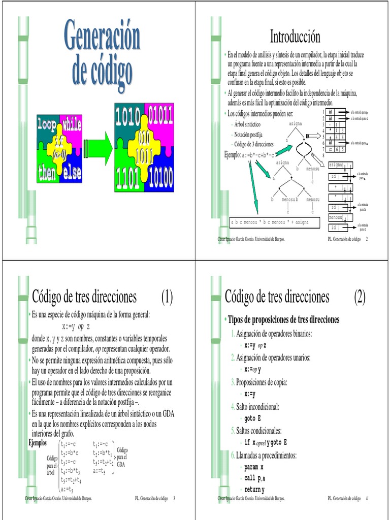 GenCod-generacion de Codigo | PDF | Compilador | Programación de ...