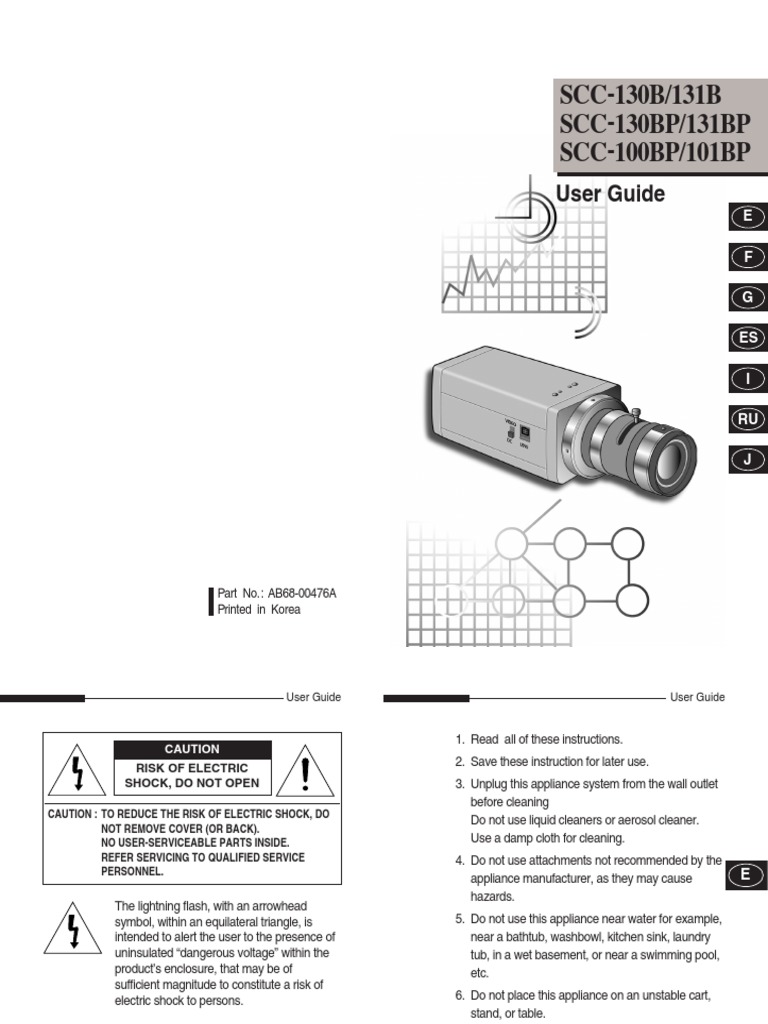 Manual Camara de Vigilancia. - SAMSUNG SCC 131A | PDF | Camera Lens | Video