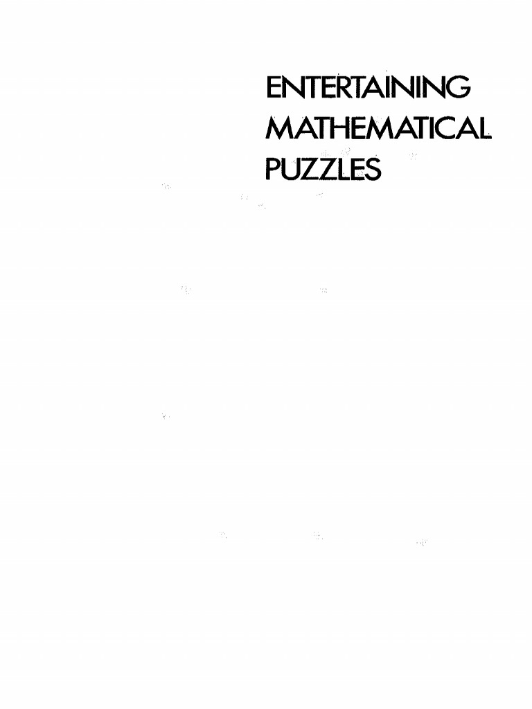 Gardner - Entertaining Mathematical Puzzles | PDF