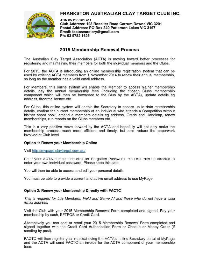 2015 Membership Process Letter | PDF | Email | Business