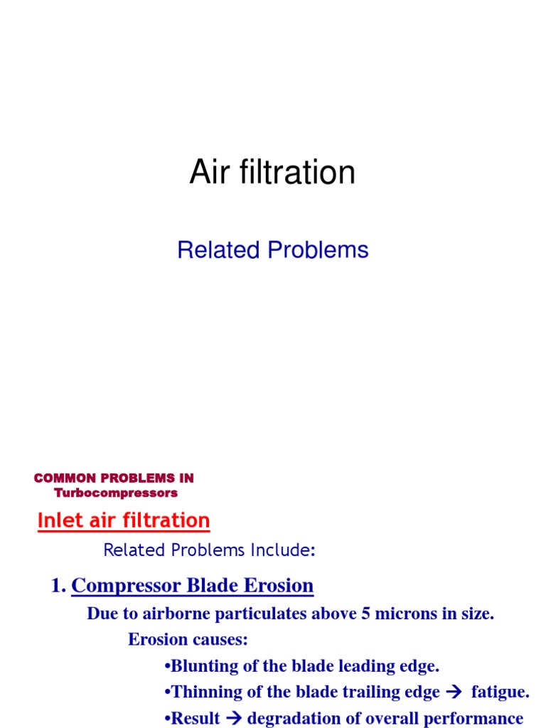 Air Filtration: Related Problems | PDF | Filtration | Turbocharger