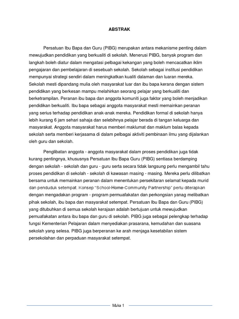 Peranan PIBG Dalam Meningkatkan Pencapaian Murid-Murd | PDF