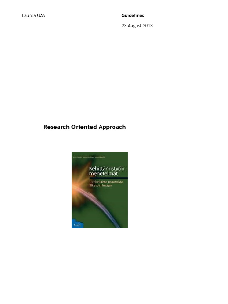 Research Oriented Development Guide | PDF | Qualitative Research ...