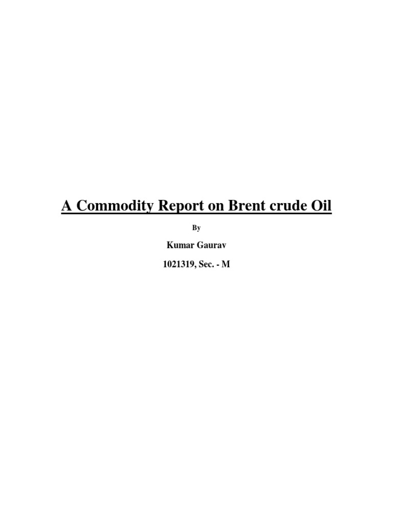 Brent Crude Oil: Global Insights and Trends | PDF | Petroleum | Opec