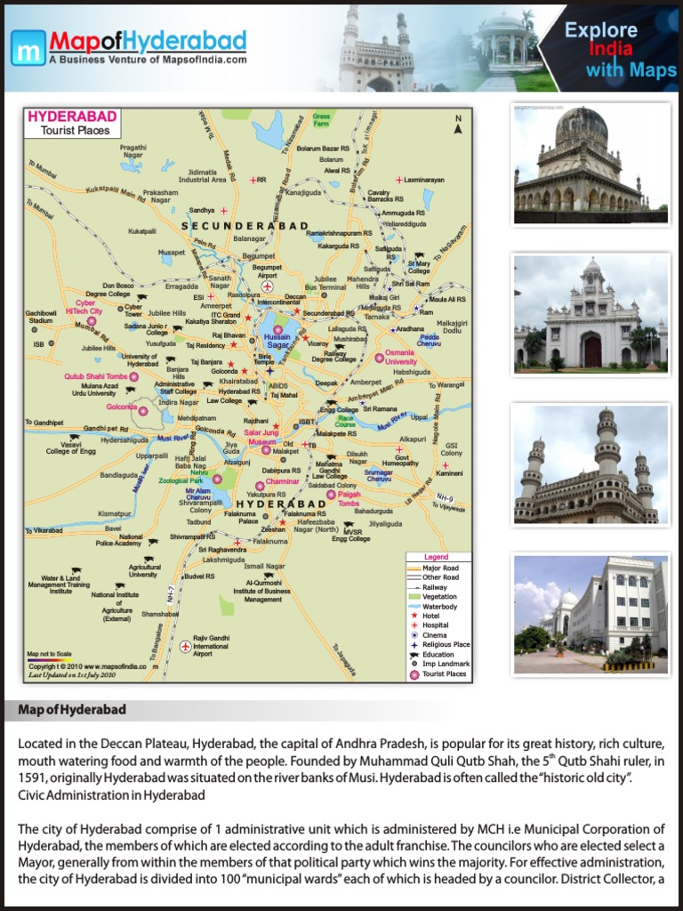 Hyderabad: Tourist Places | PDF | Hotel | Hotel And Accommodation