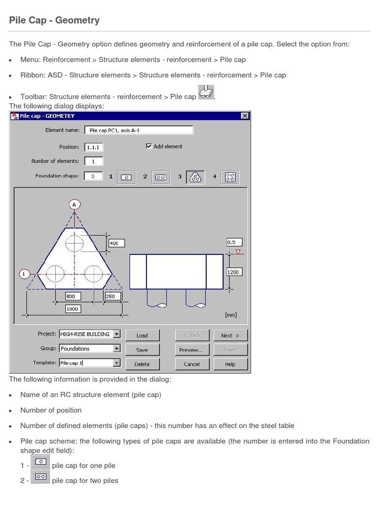 Pile Cap - Geometry | PDF | Deep Foundation | Angle