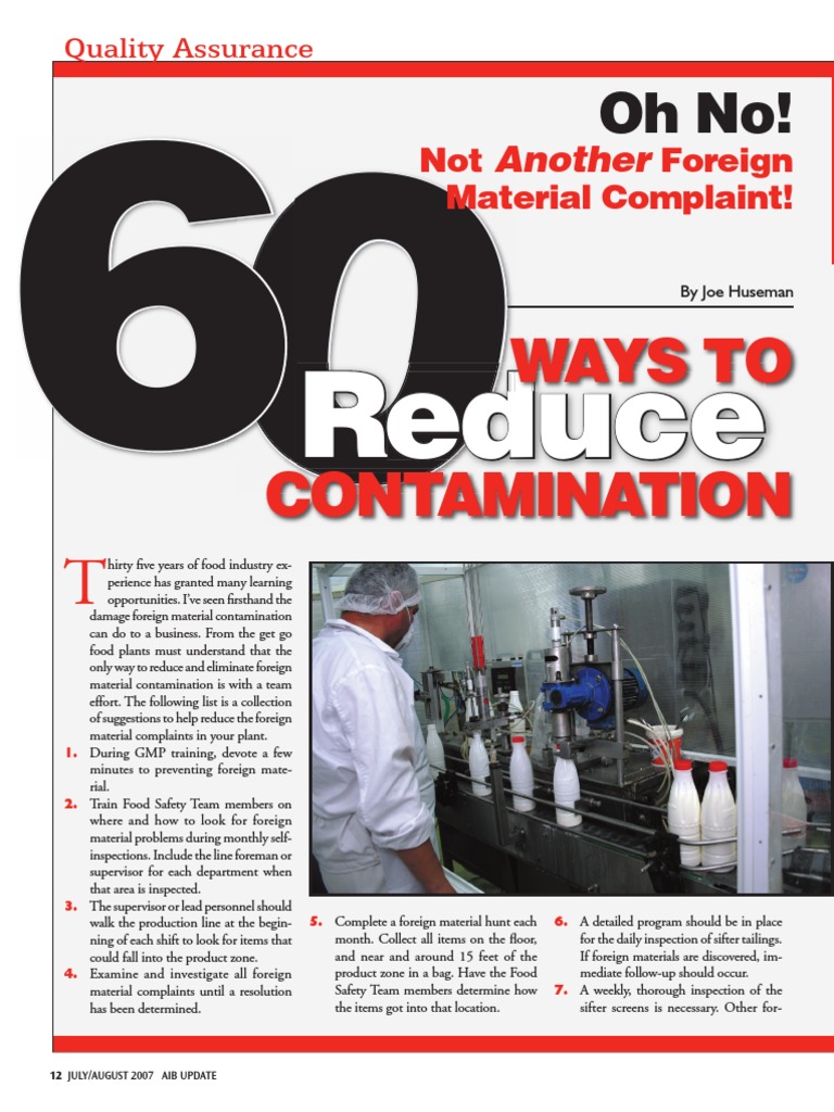 9 Foreign Material | PDF | Gluten | Meat