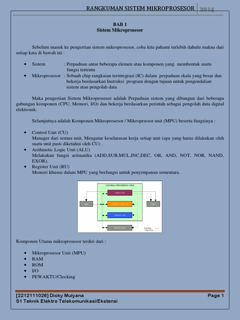 Sistem Mikroprosesor | PDF | Komputer