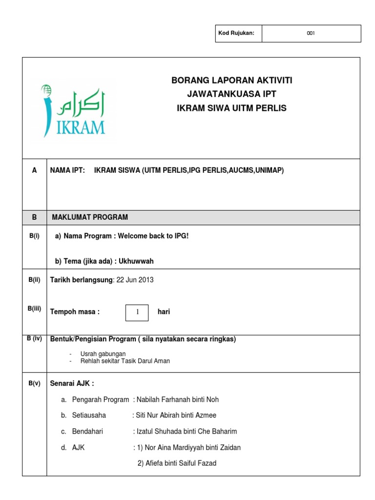 Laporan Rehlah | PDF