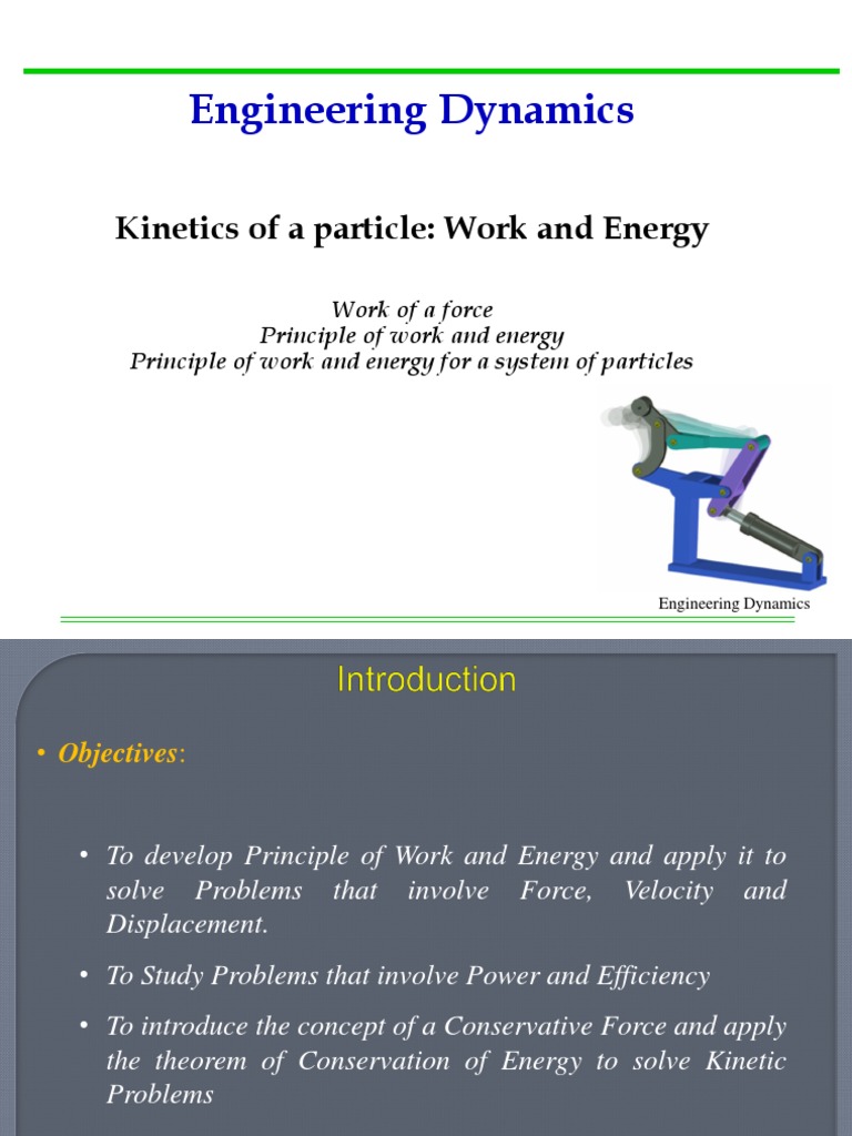 Engineering Dynamics: Kinetics of A Particle: Work and Energy | PDF ...