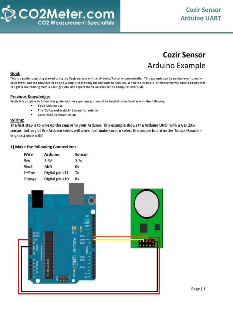AN128 - Cozir Arduino | Download Free PDF | Arduino | Microcontroller