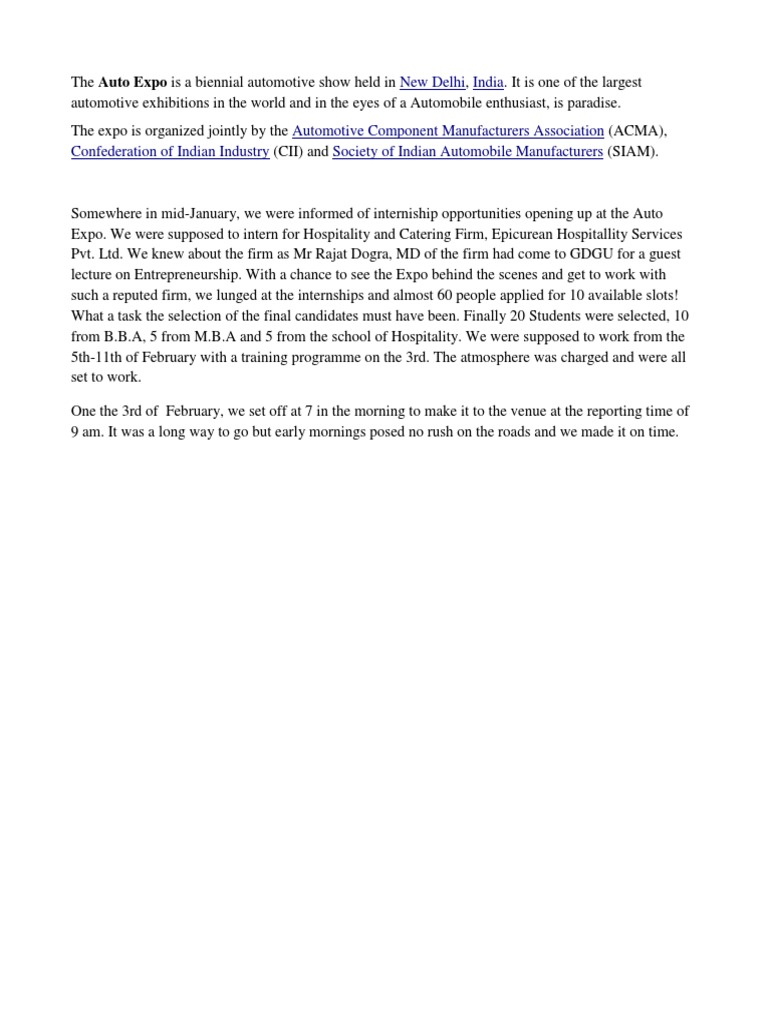 Auto Expo | PDF