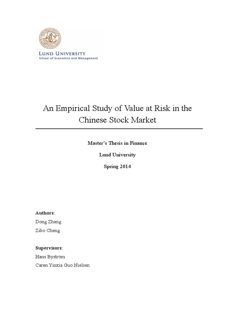 19 PDF | PDF | Value At Risk | Normal Distribution