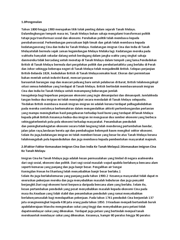 Sejarah Imagran Malaysia | PDF