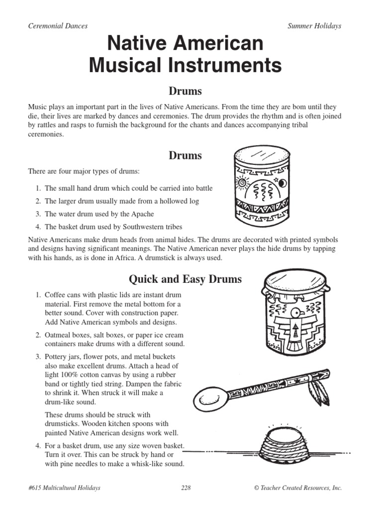 Native American Musical Instruments | PDF | Drum | Native Americans In ...
