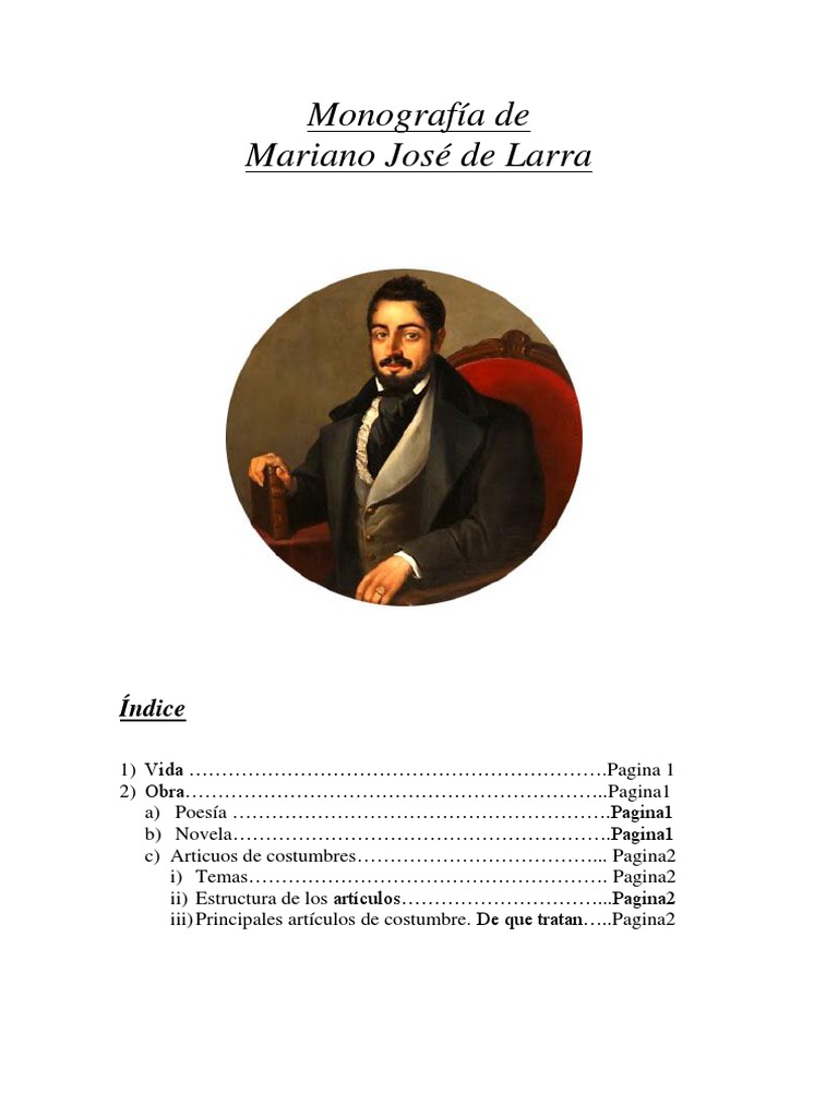 Vida y Obra de Larra | PDF | Historia
