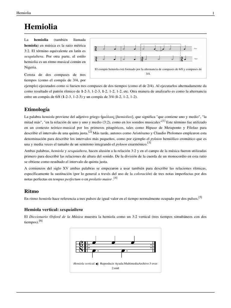 Hemiola | PDF | Teoría musical | Entretenimiento