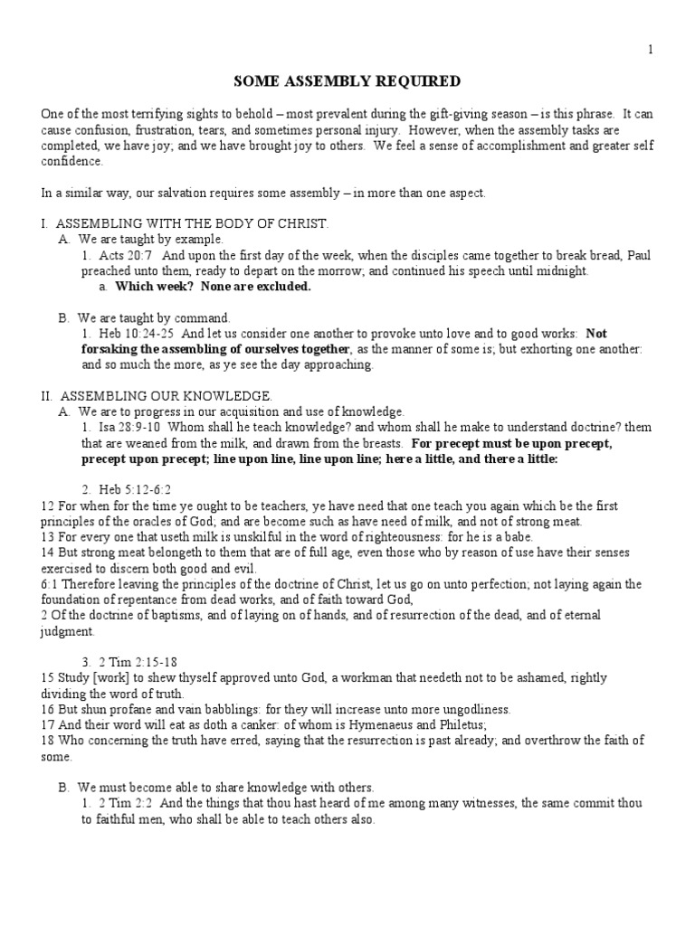 Assembling Faith: A Christian Guide | PDF | Baptism | Sermon