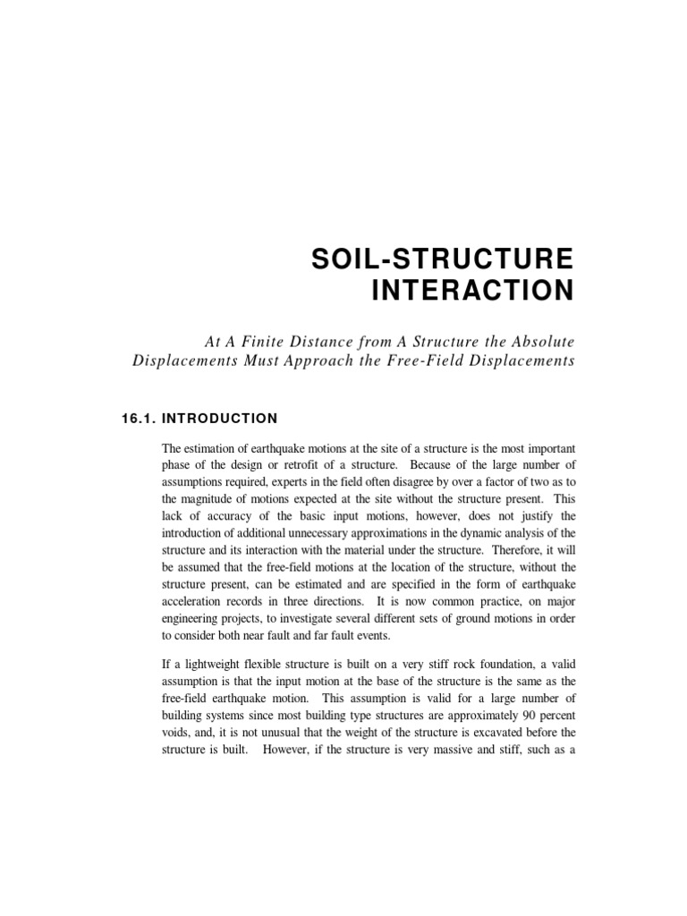Soil Structure Interaction | PDF | Nonlinear System | Waves