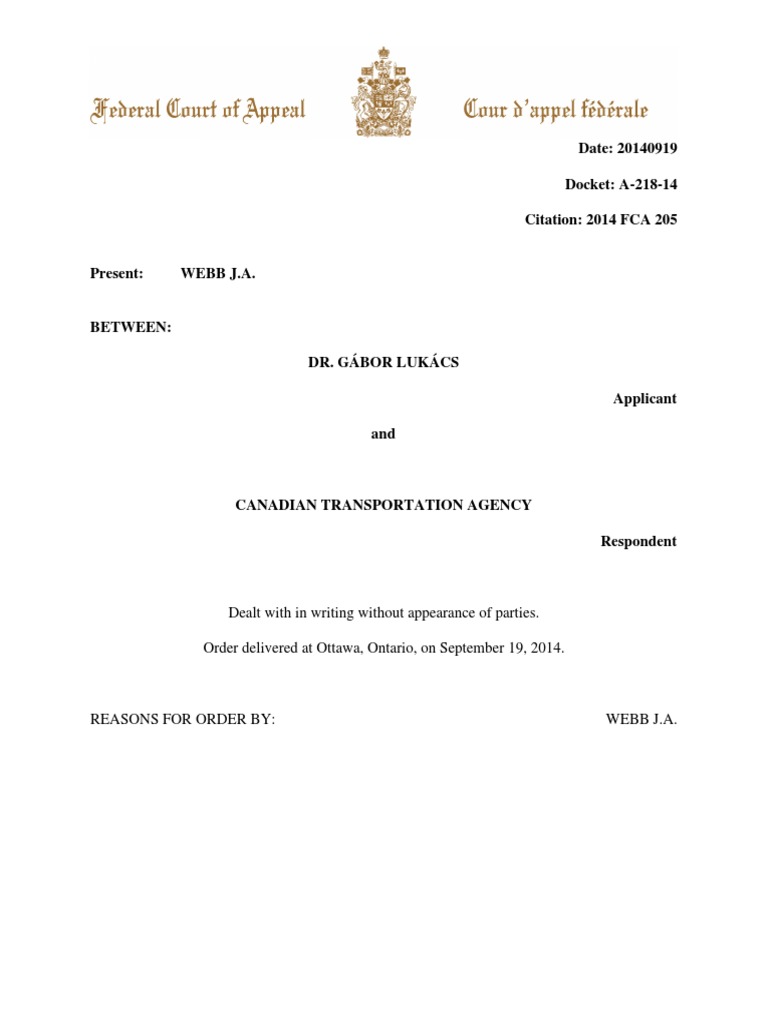 Reasons For Order (September 19, 2014) | PDF | Federal Judiciary Of The ...