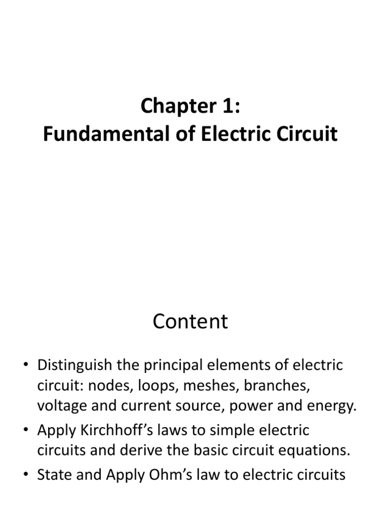 Chapter 1 - EE | PDF | Electrical Network | Electronics