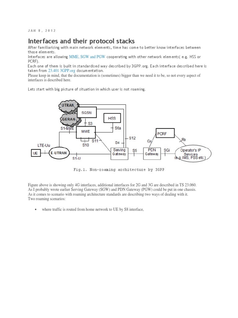 LTE Interface and Protocol Stacks | PDF | Networking Standards | Internet Standards