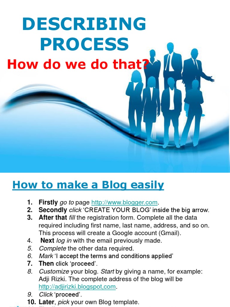 Describing Process: How Do We Do That? | PDF | Paper