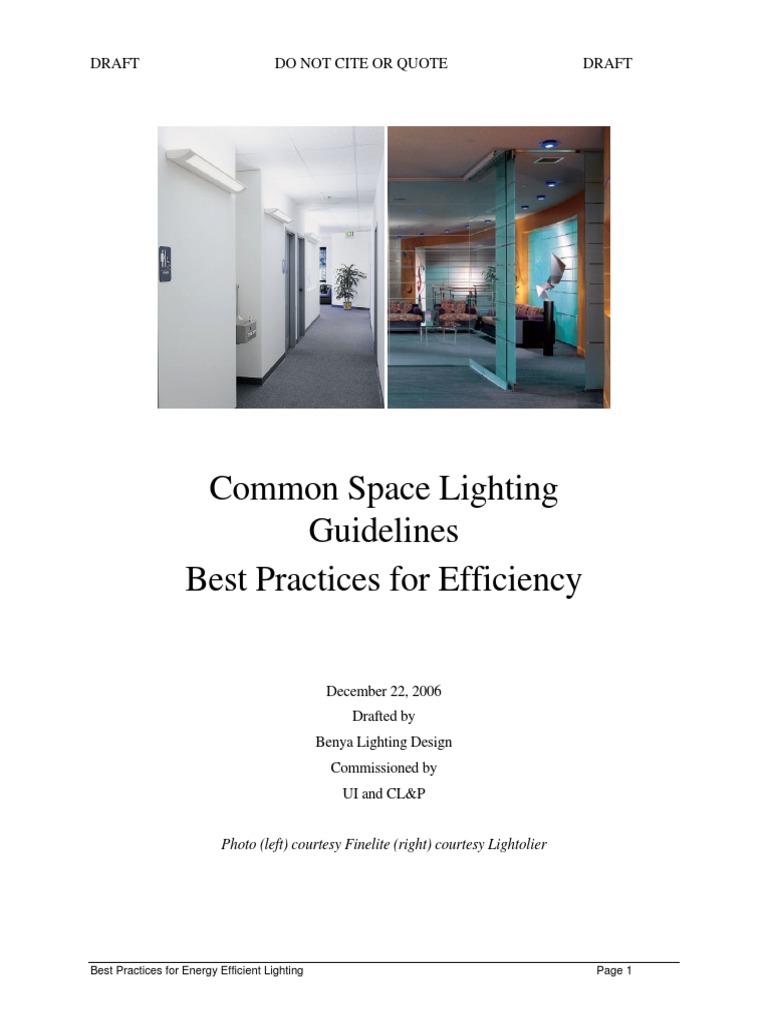 Common Space Lighting Guidelines | PDF | Lighting | Fluorescent Lamp