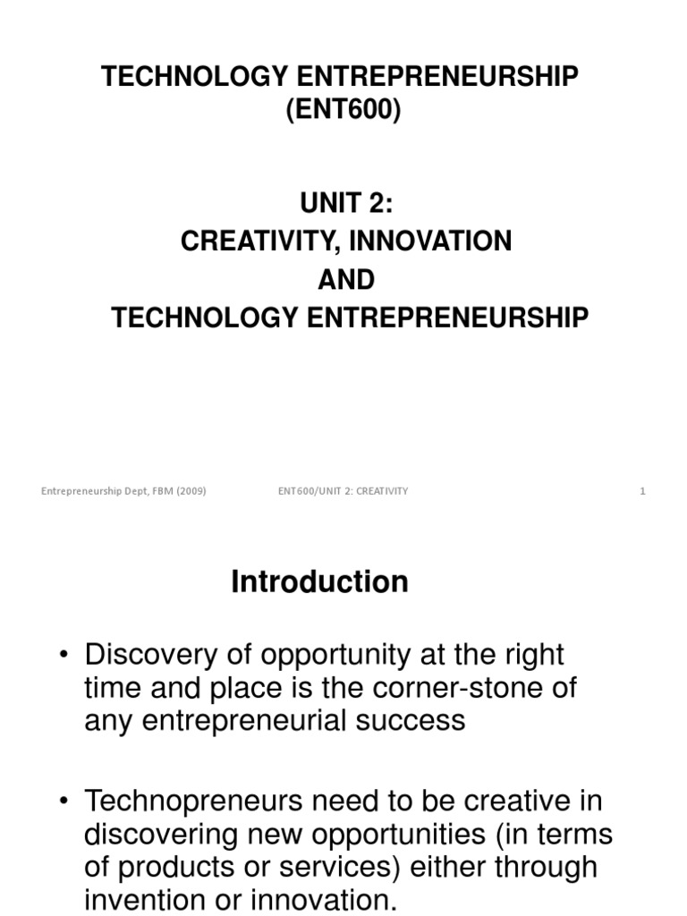 Unit 2 Creativity | PDF | Creativity | Entrepreneurship