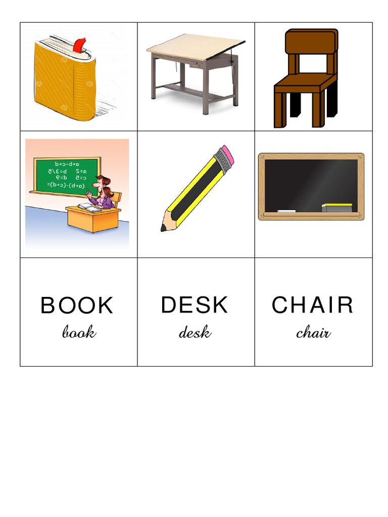 Memory Game - School Objects | PDF
