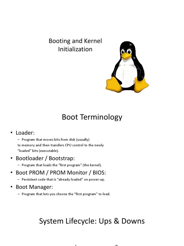 Booting and Kernel Initialization | PDF | Booting | Bios