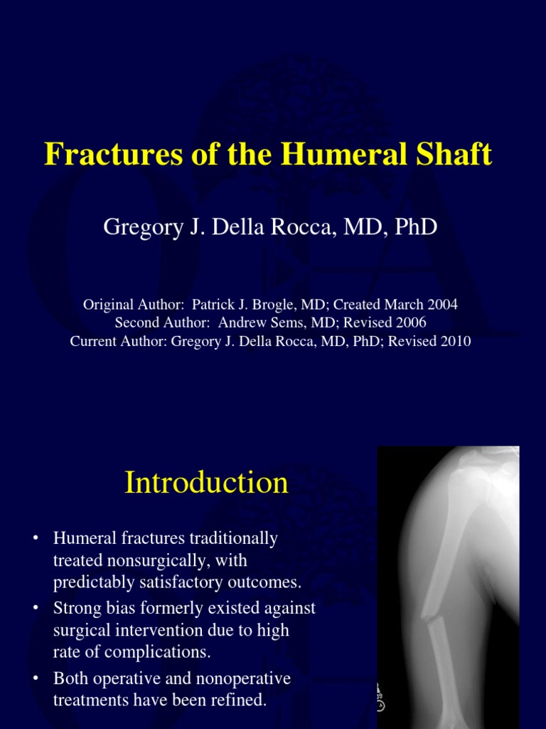 U04 Fxs of Humeral Shaft | PDF | Elbow | Shoulder