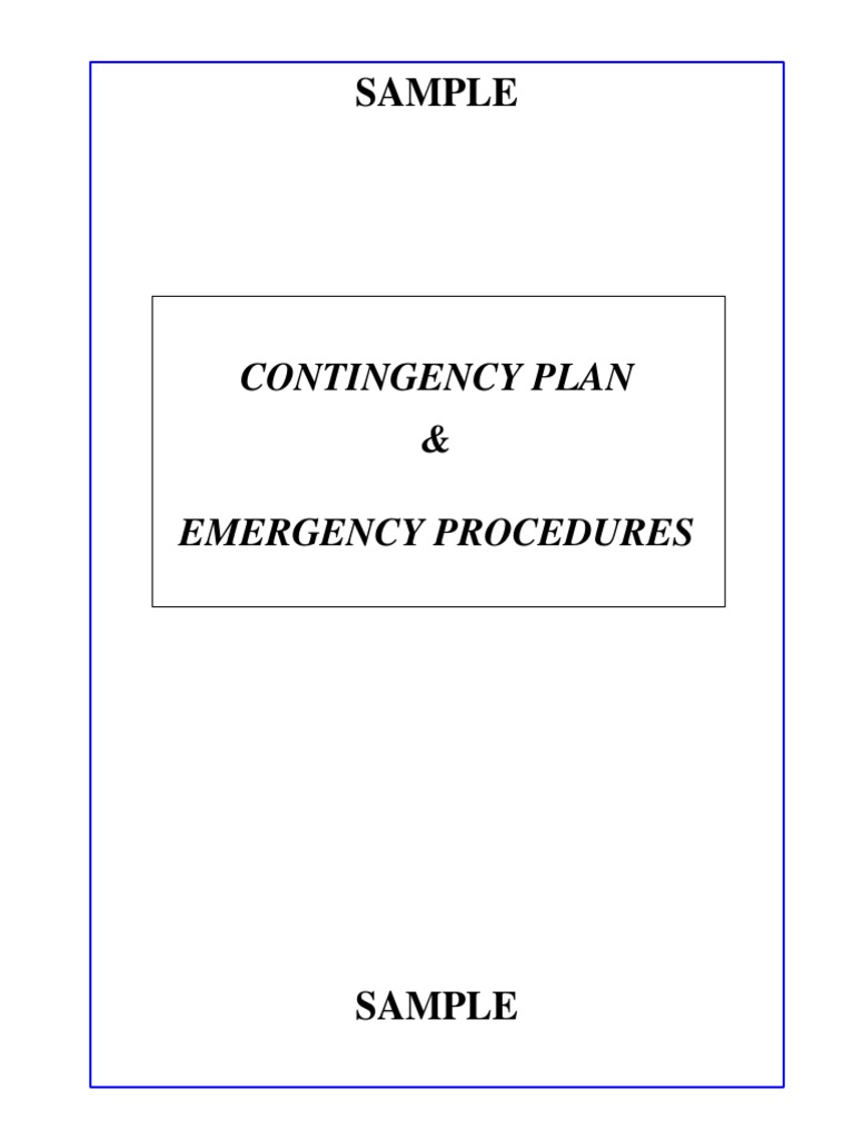 Contingency Plan Attachment | PDF | Emergency | Emergency Evacuation