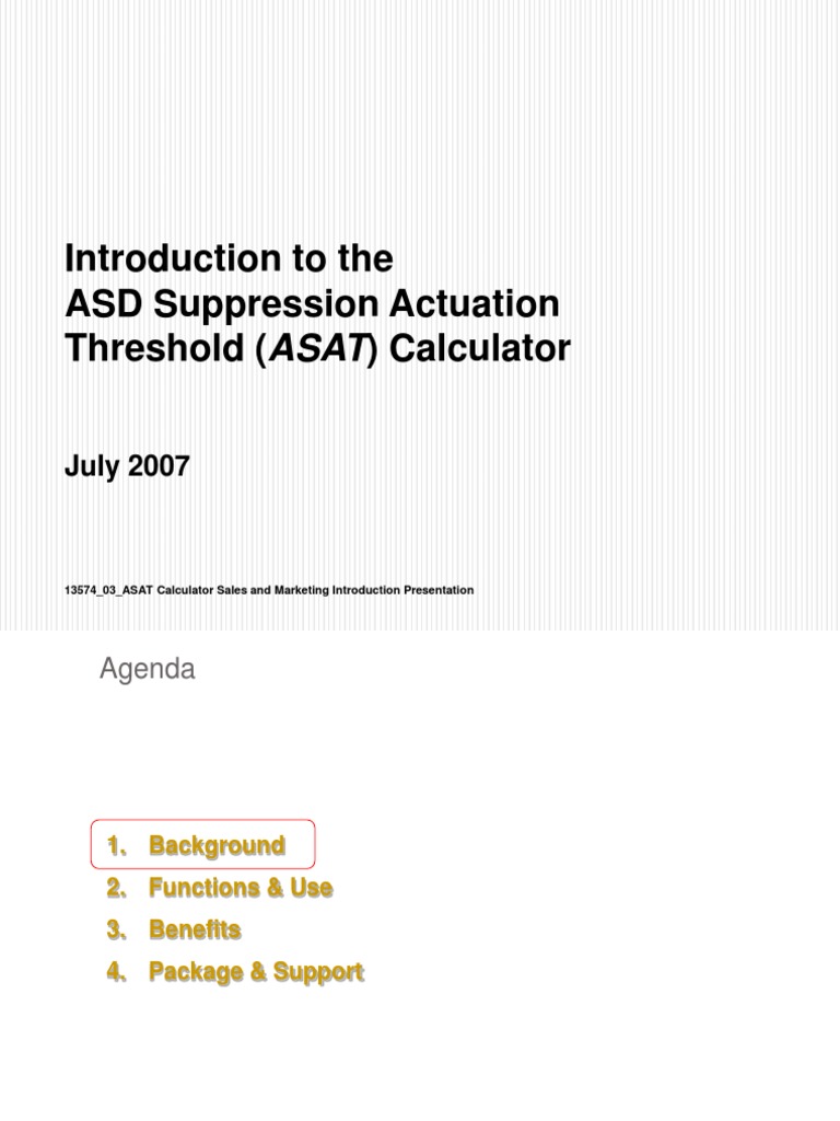 Benchmarking ASD Fire Thresholds for Early Suppression Actuation Using ...