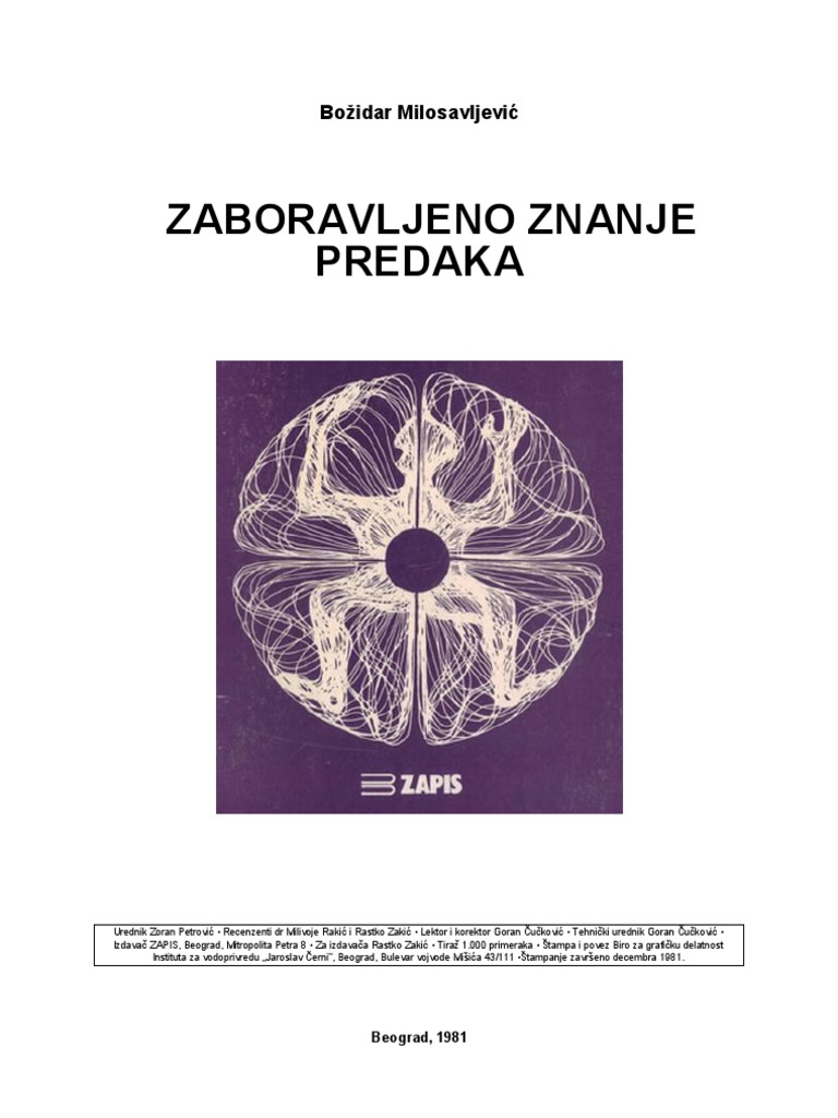 Božidar Milosavljević - ZABORAVLJENO ZNANJE PREDAKA | PDF