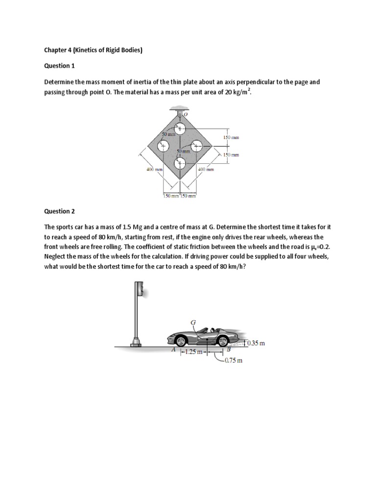 Tutorial Chapter 4 - Question | PDF | Rotation Around A Fixed Axis | Geometry