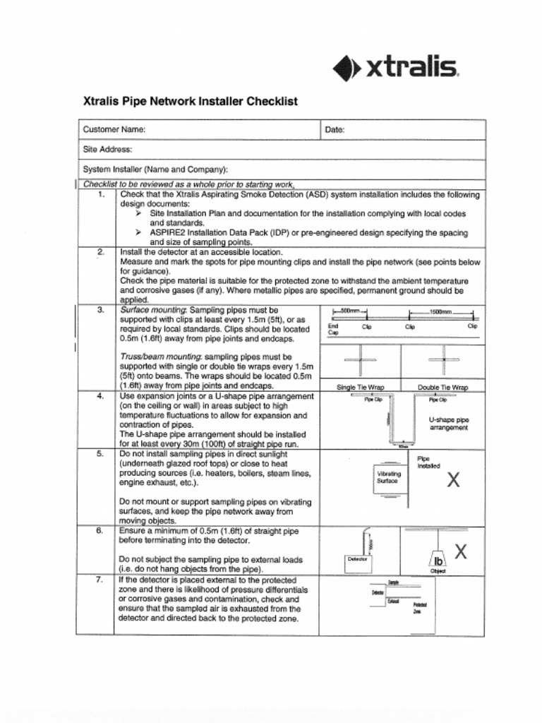 11 Pipe Installer Checklist | PDF