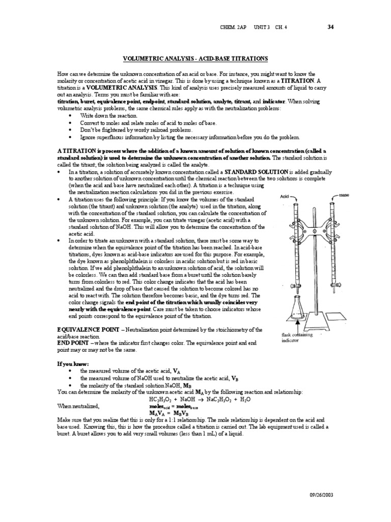 7 Notes | PDF | Titration | Chemistry