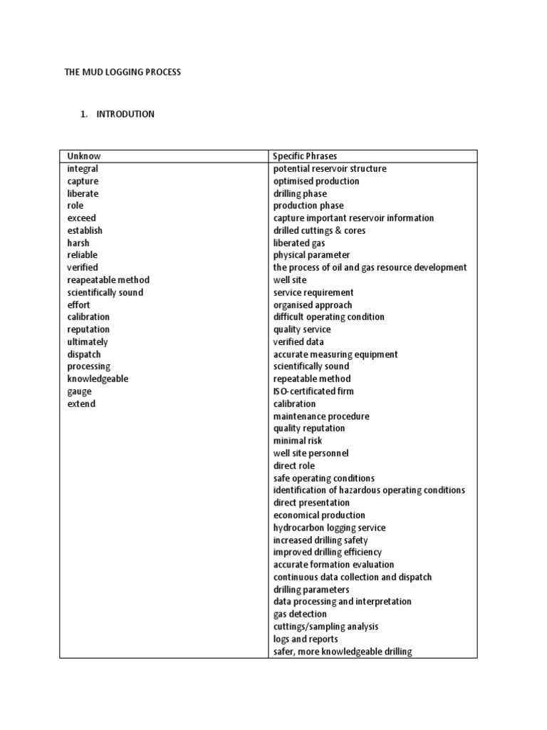The Mud Logging Process - Geoservice | PDF | Oil Well | Petroleum Reservoir