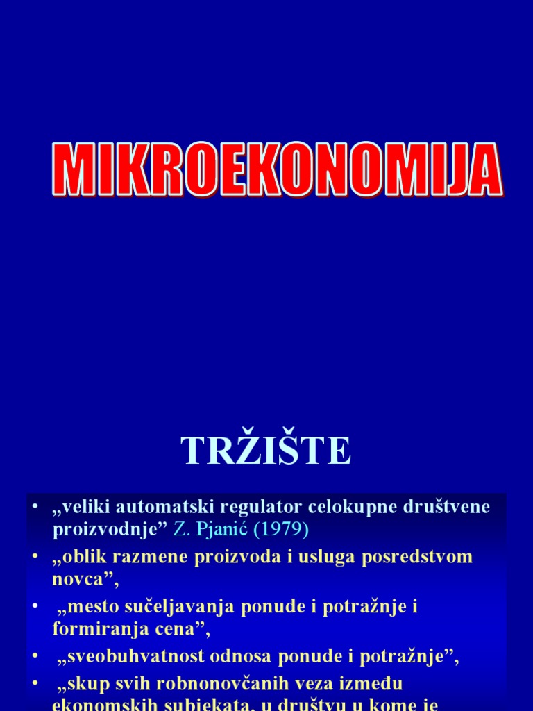 Mikroekonomija Prezentacije Jakupovic | PDF