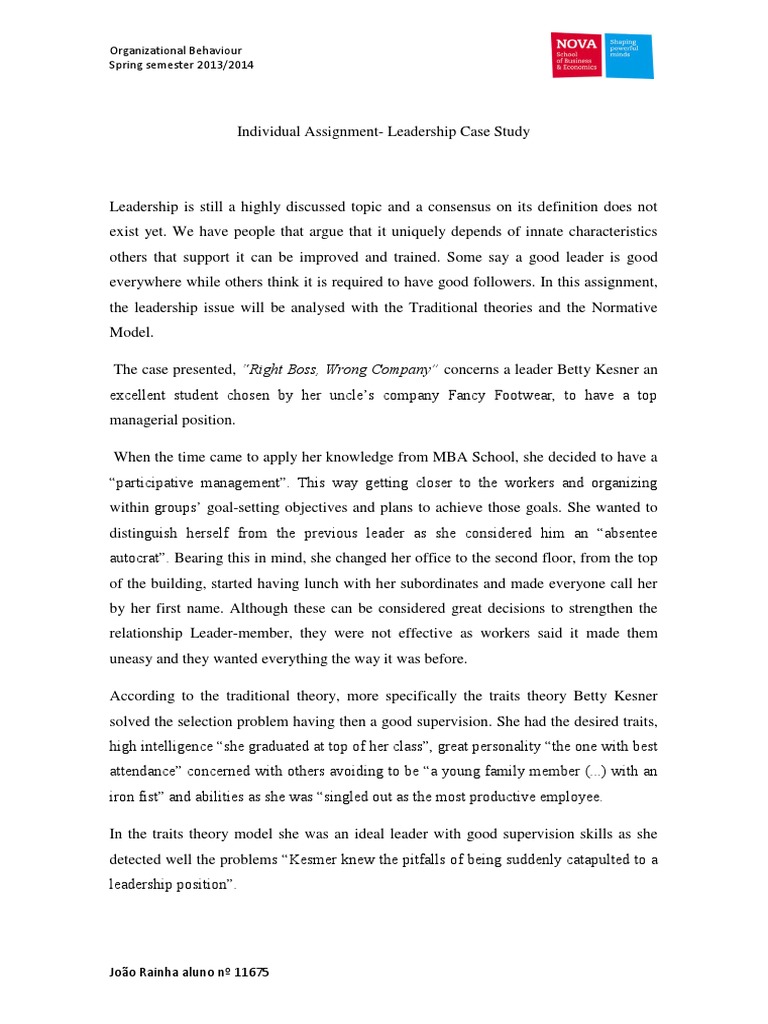 Leadership Case Study: Betty Kesner | PDF | Career & Growth | Business