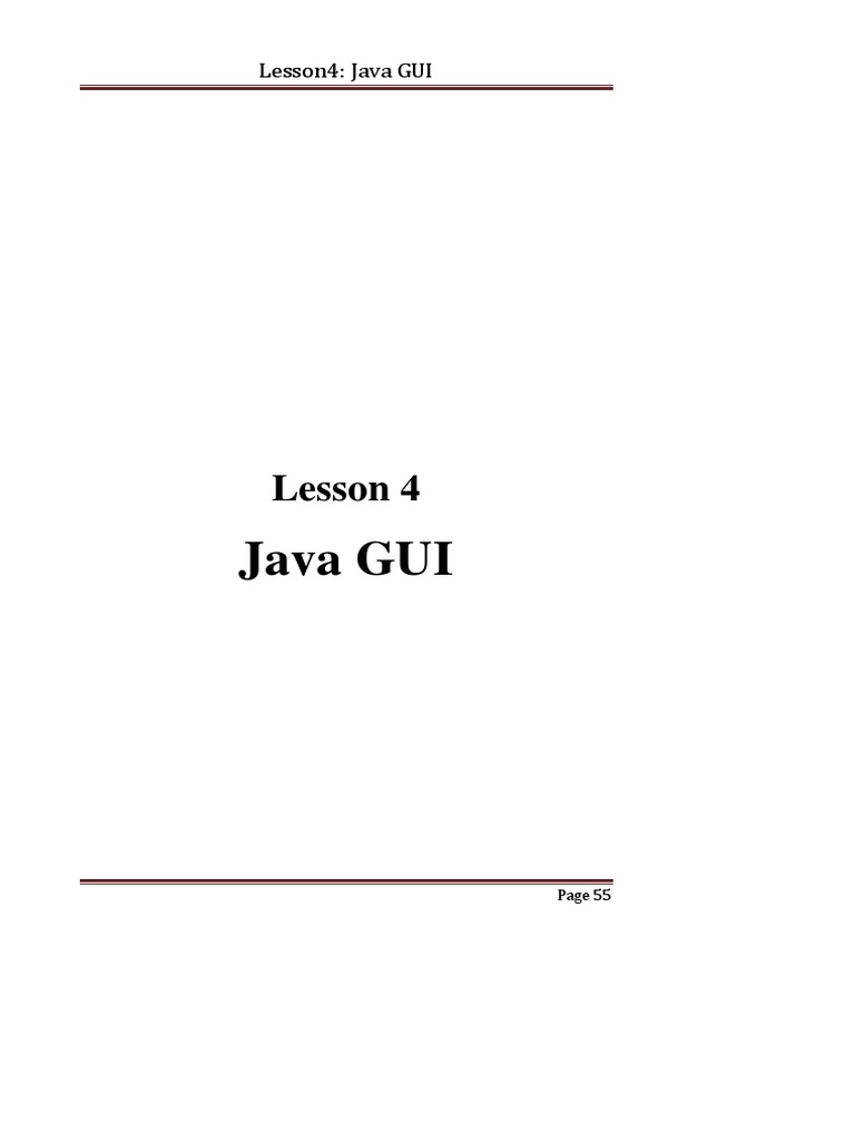 Java GUI Lesson | PDF | Model–View–Controller | Java (Programming Language)
